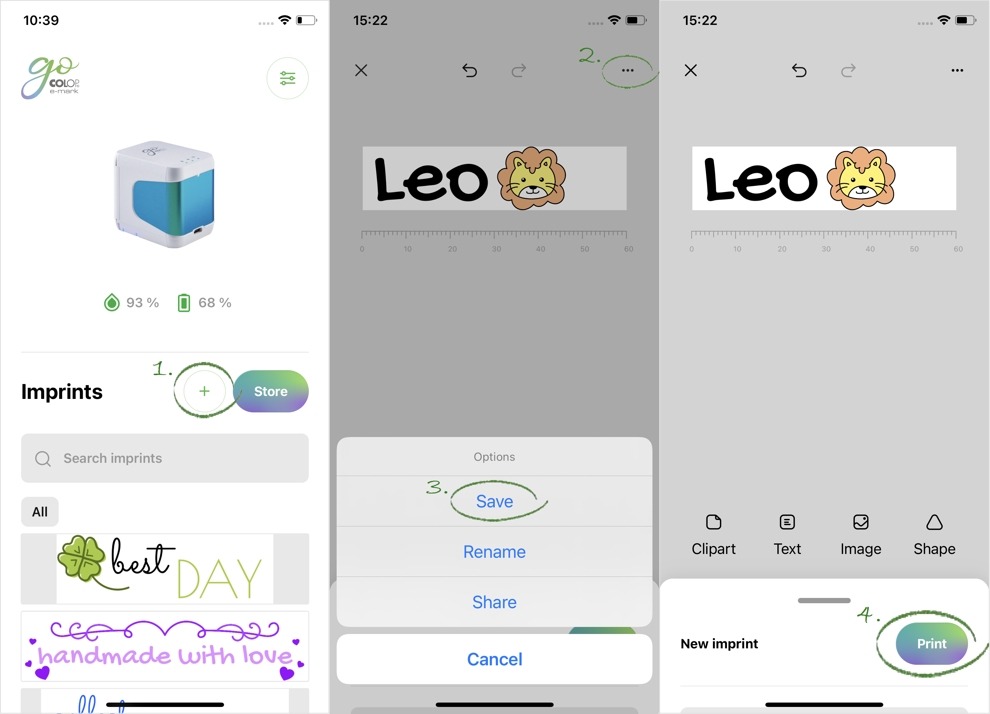 How can I create my own imprint? What can I do in the editor of the app ...